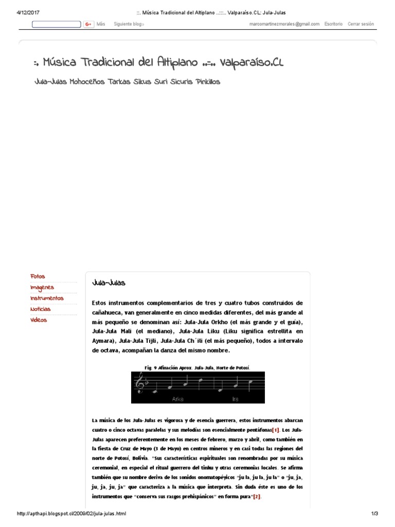 Instrumentos Jula-Jula en Bolivia | PDF | Teoría musical | Musicología