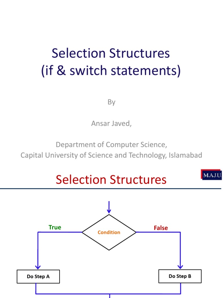 Selection Structures If And Switch Statements Pdf Body Mass Index Software Engineering