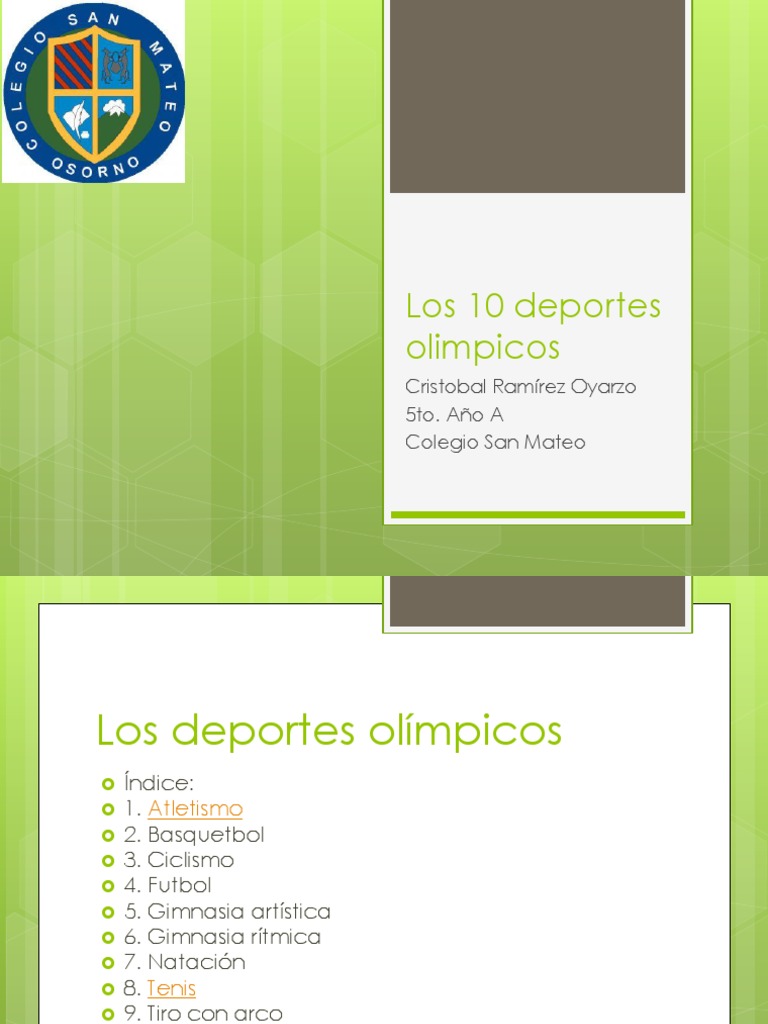 10 Deportes Olímpicos Esenciales | PDF