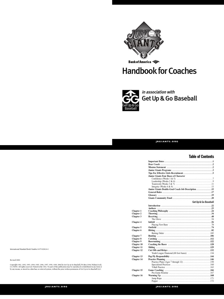 Coaches Handbook | PDF | Team Sports | Ball And Bat Games