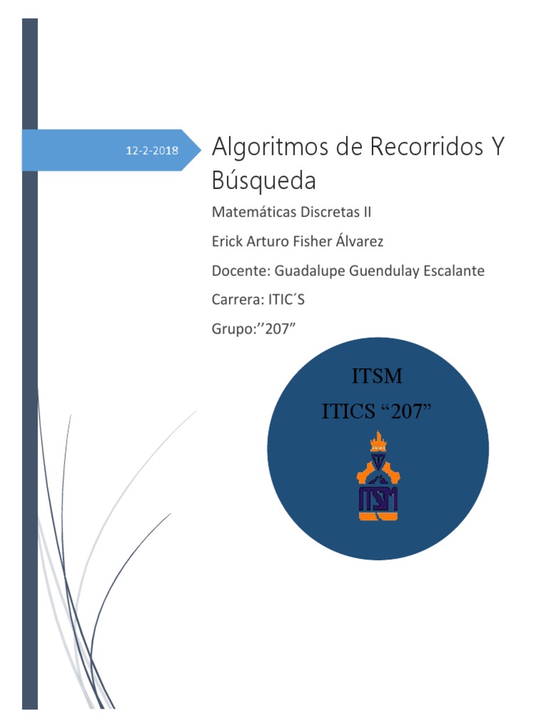 Algoritmos de Recorrido y Búsqueda | PDF | Teoría de grafos | Estructura de datos de matriz