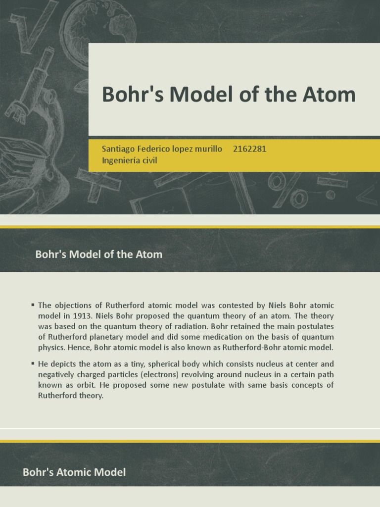 Bohr's Atomic Model Explained | PDF | Atoms | Electron