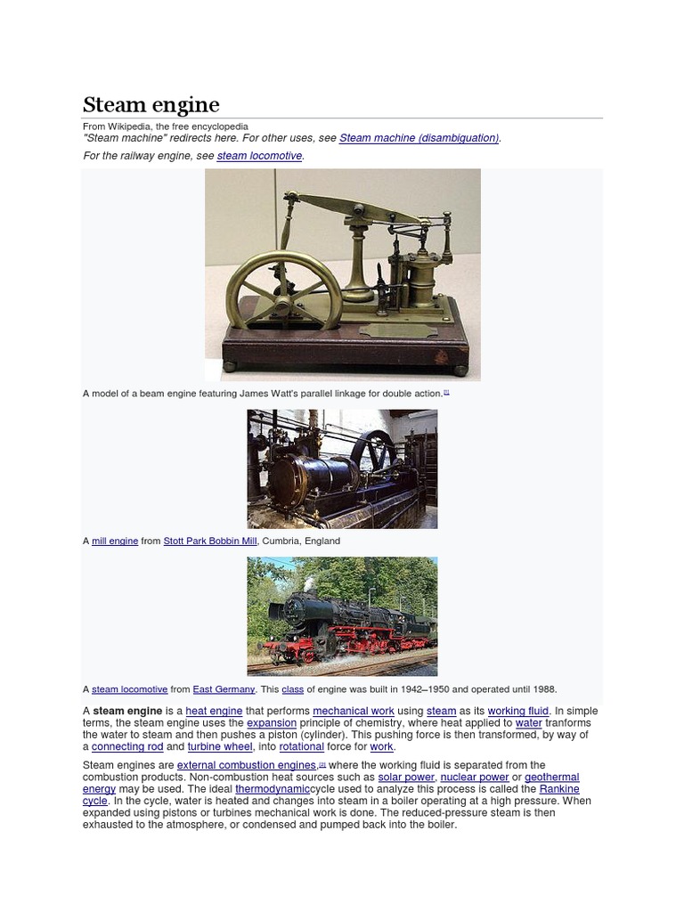 Steam Engine | PDF | Steam Engine | Internal Combustion Engine