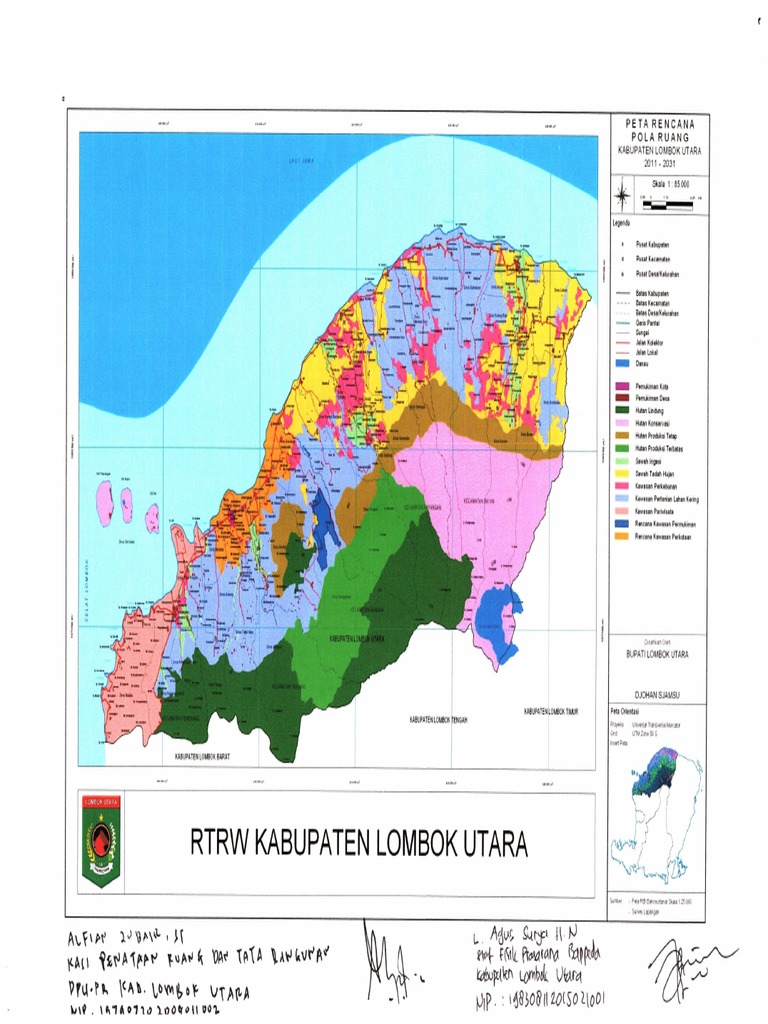 Peta RTRW Lombok Utara PDF | PDF