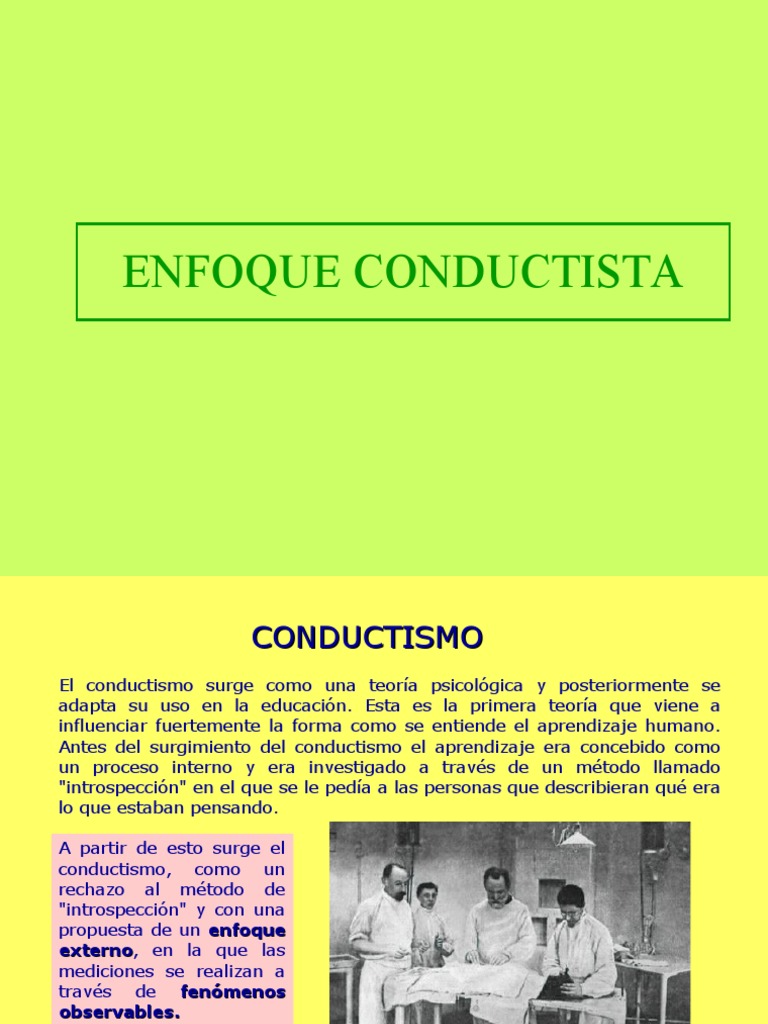 ENFOQUE CONDUCTISTA | Aprendizaje | Comportamiento