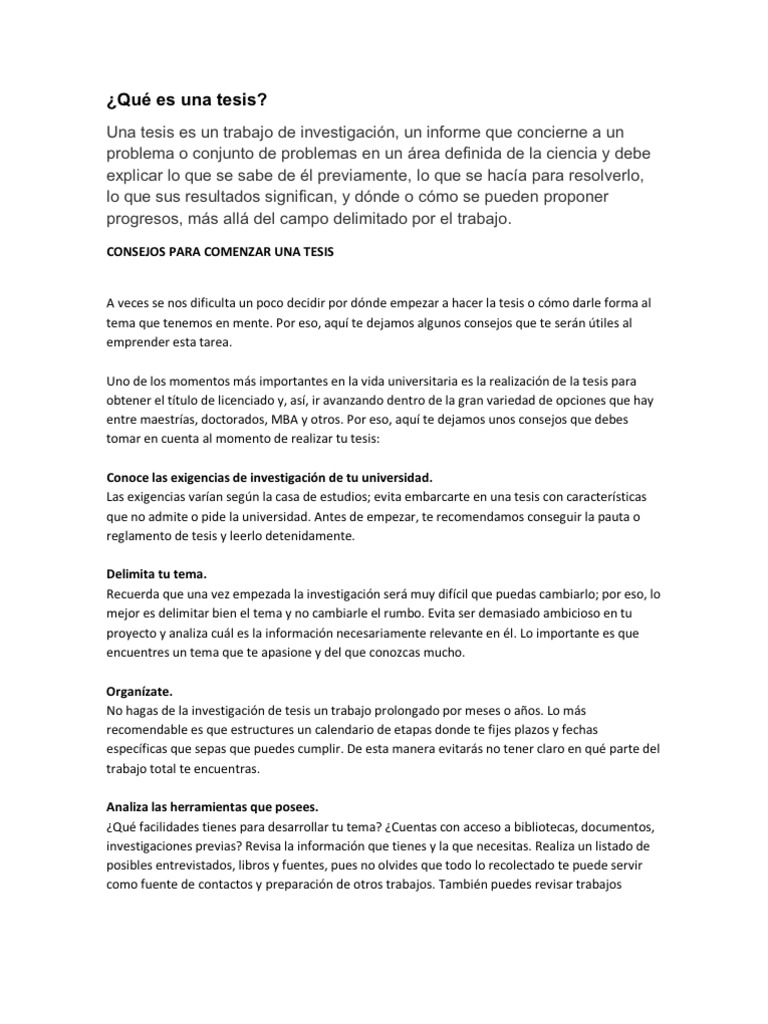 Qué es una tesis | Teoría | Ensayos | Prueba gratuita de 30 días | Scribd