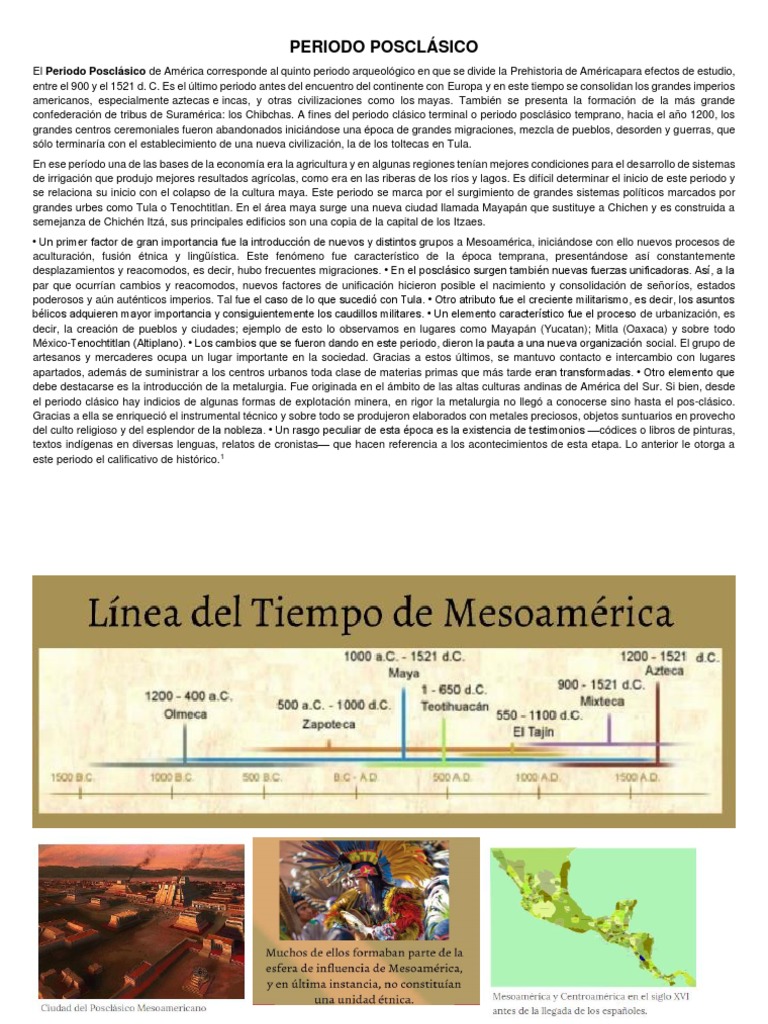 Periodo Posclásico | PDF | Cultura de las Americas | Arqueología