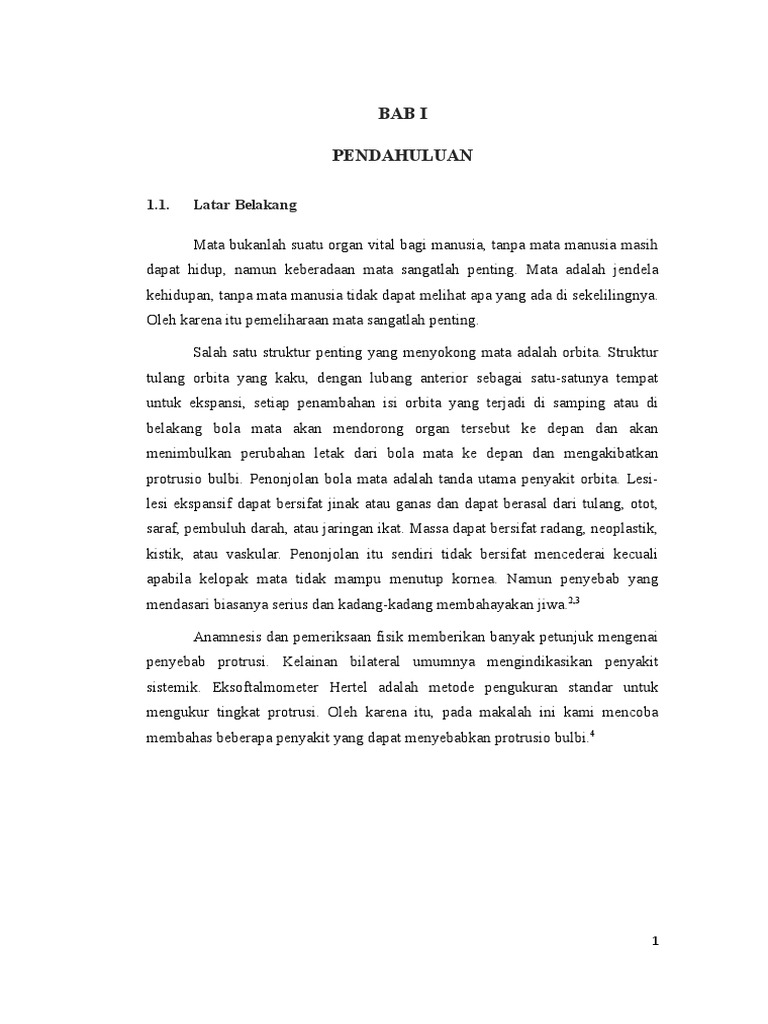 Protrusio Bulbi | PDF