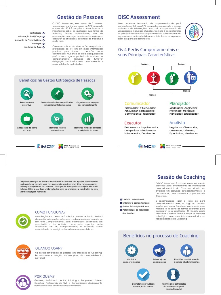 DISC Assessment Gestão de Pessoas: Os 4 Perfis Comportamentais e Suas ...