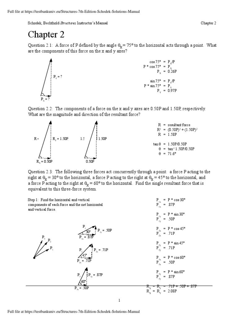Structures 7th Edition Schodek Solutions Manual | PDF | Elasticity ... Structures 7th Edition Schodek Solutions Manual | PDF | Elasticity ...
