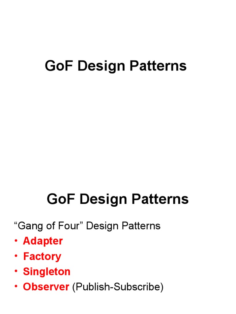 7.GoF Design Patterns | Download Free PDF | Class (Computer Programming) | Software Design Pattern