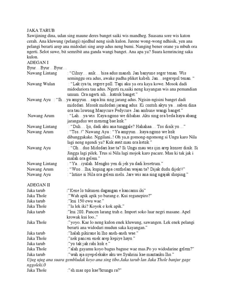 JAKA TARUB Revisi Guys | PDF | Home & Garden | Poetry