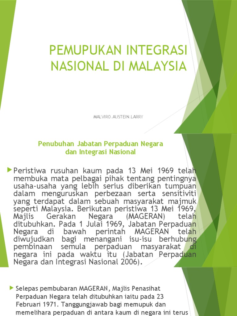 Strategi Integrasi Nasional Malaysia | PDF