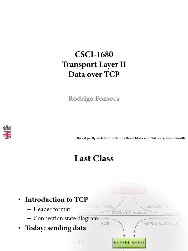 Data Transmission Over TCP: Flow Control, Congestion Control, and the Slow Start Algorithm | PDF ...