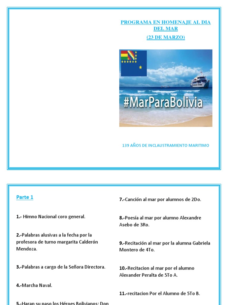 Programa del Día del Mar 2023 | PDF | Deportes | Escuelas