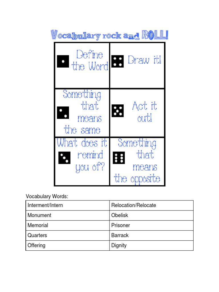 Vocabulary Rock and Roll | PDF | Foreign Language Studies