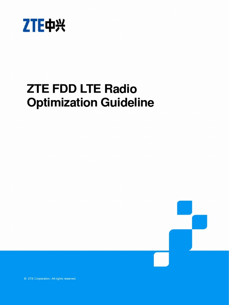 ZTE FDD LTE Radio Network Optimization Guideline V1.4 | PDF | Mathematical Optimization ...