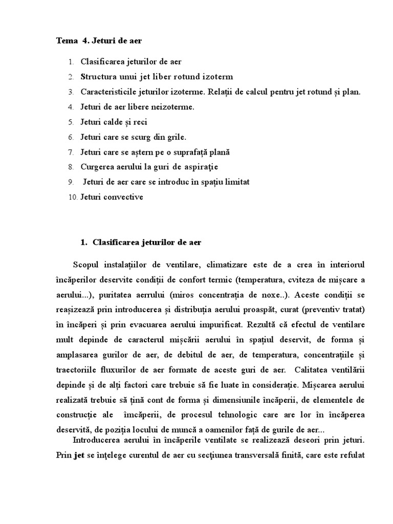 Jetiri de Aer Tema 4 | PDF