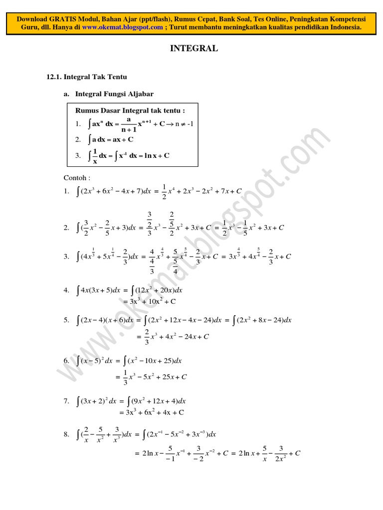 Modul Integral Pak Sukani PDF | PDF