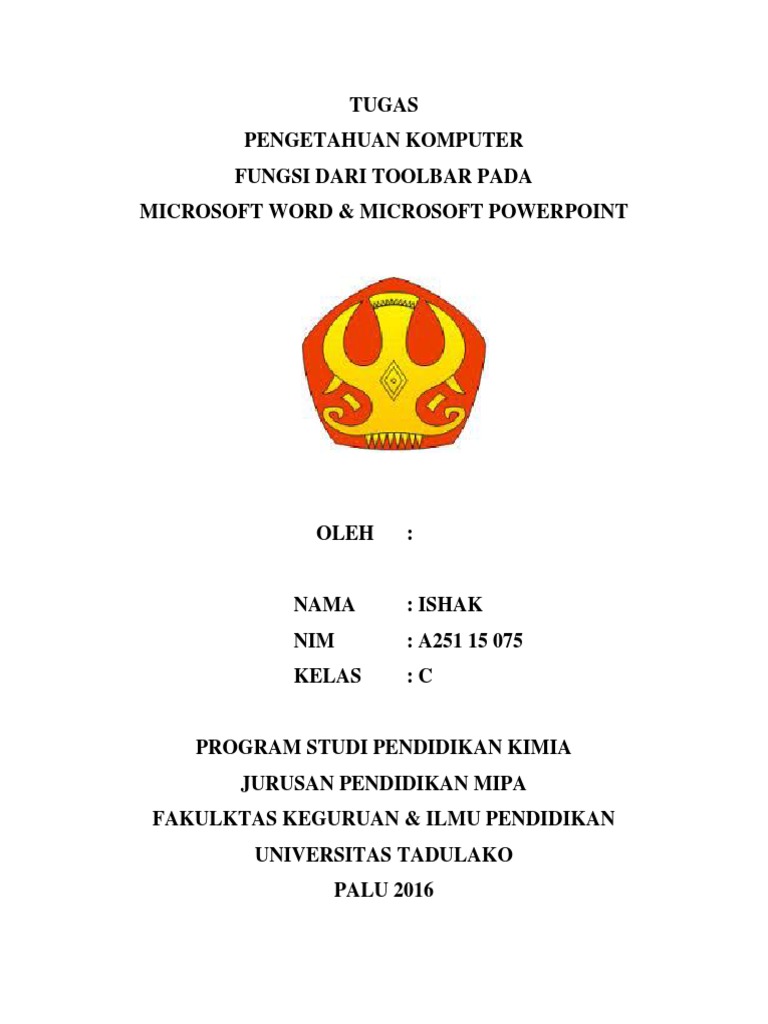 Fungsi Toolbar Pada Ms Word Ms Ppt 2 Pdf