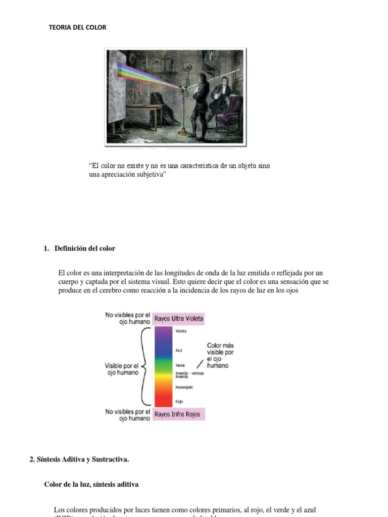 Teoría del Color y Sus Leyes | PDF | Color | Diseño gráfico