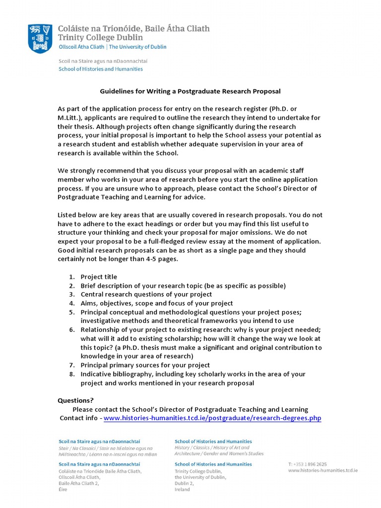 Research Proposal Guidelines | PDF