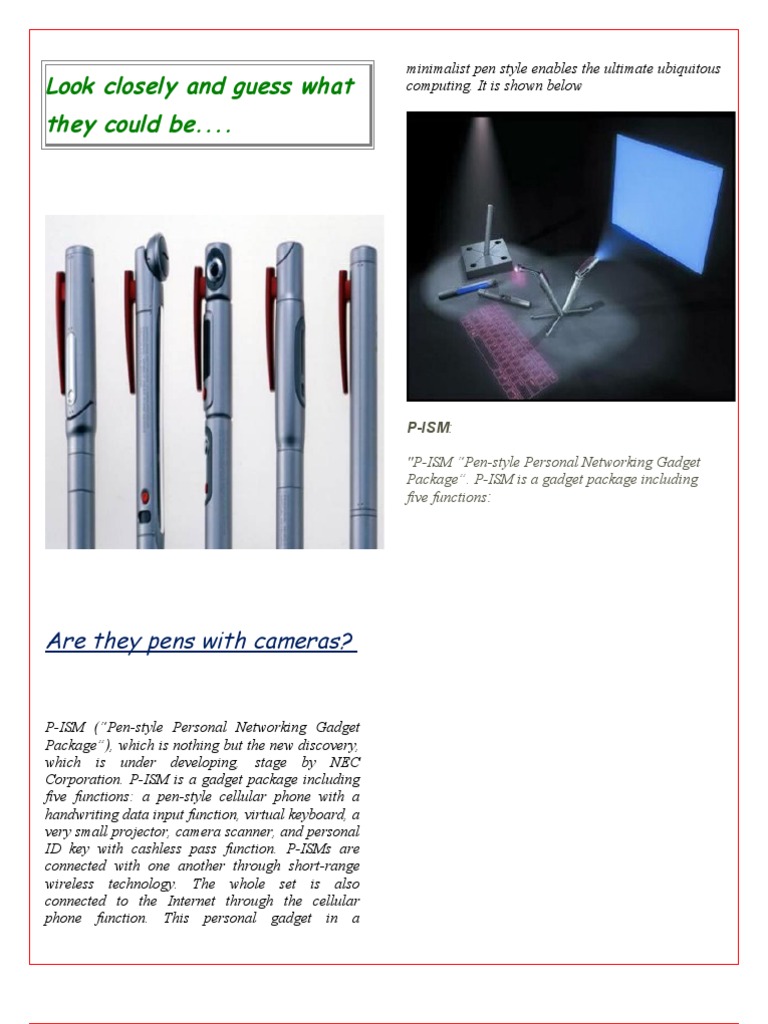 5 Pen PC Technology Report | PDF | Bluetooth | Computer Keyboard