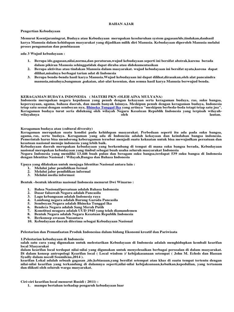 5c.1. LK 2 RPP - Keragaman Budaya Indonesia | PDF