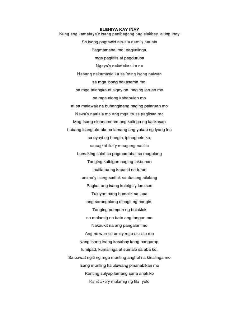 Elehiya Kay Inay