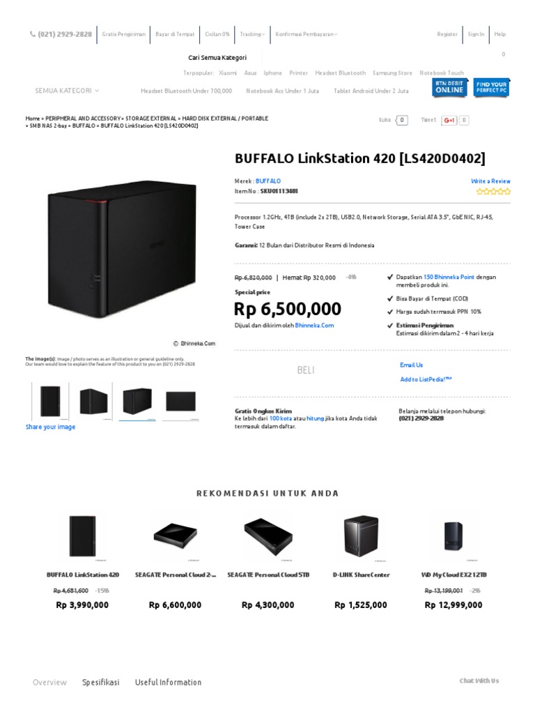 Buffalo Linkstation 420 (Ls420D0402) : Semua Kategori | PDF