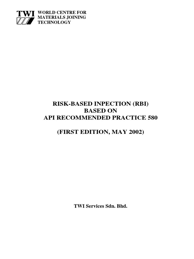 API 580 Training Course Notes | PDF | Risk | Leak