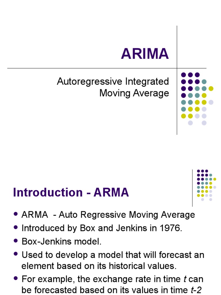Arima: Autoregressive Integrated Moving Average | PDF | Autoregressive ...