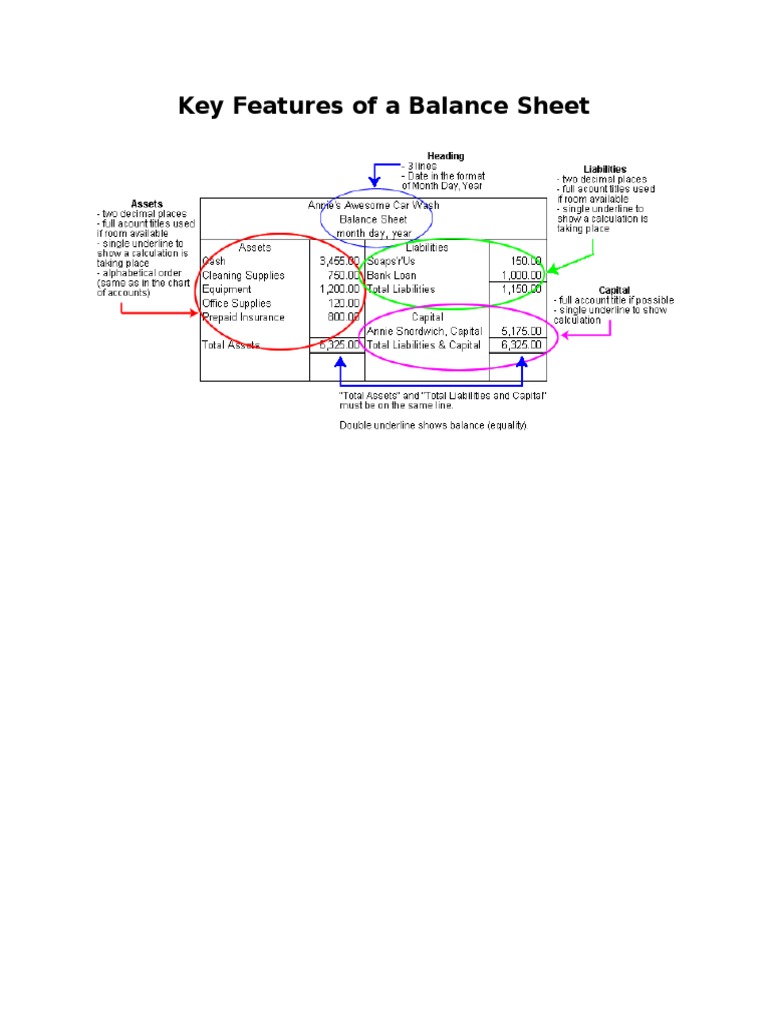 Essential Balance Sheet Features | PDF