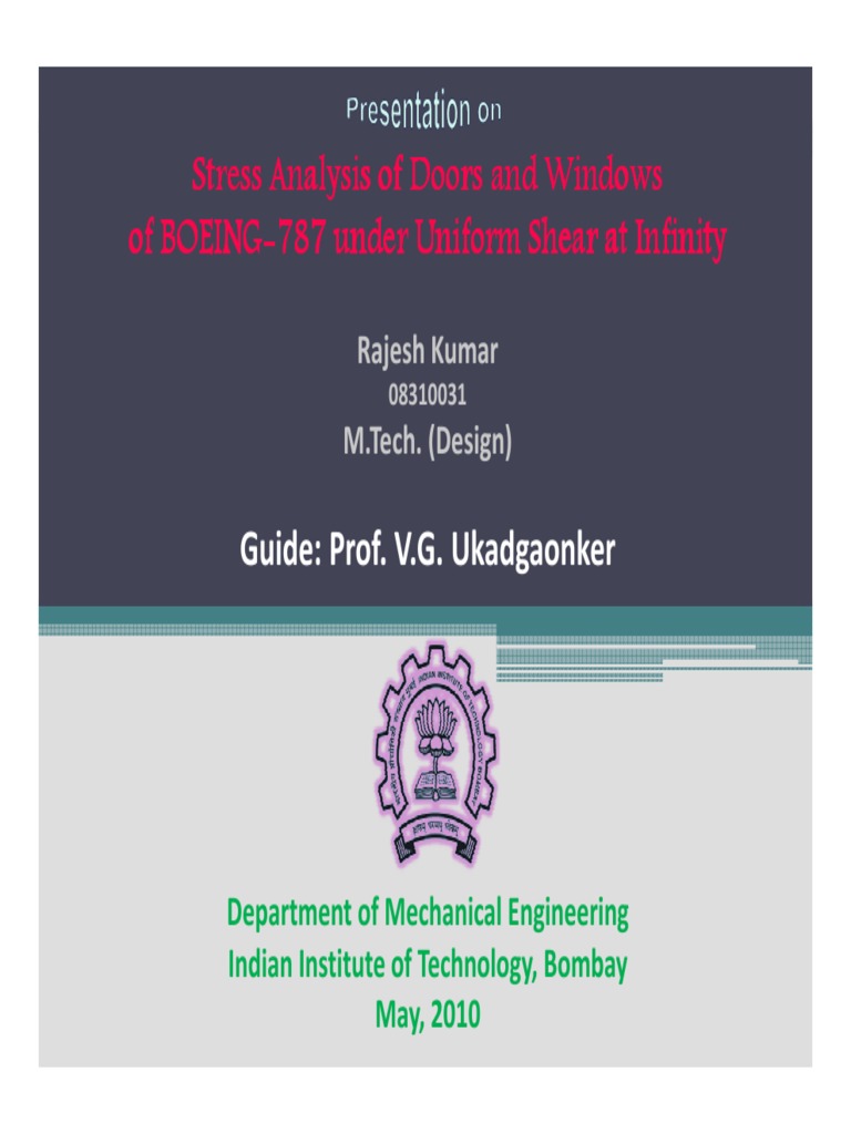 Stress Analysis of Doors and Windows-Boening 747 | PDF | Stress ...