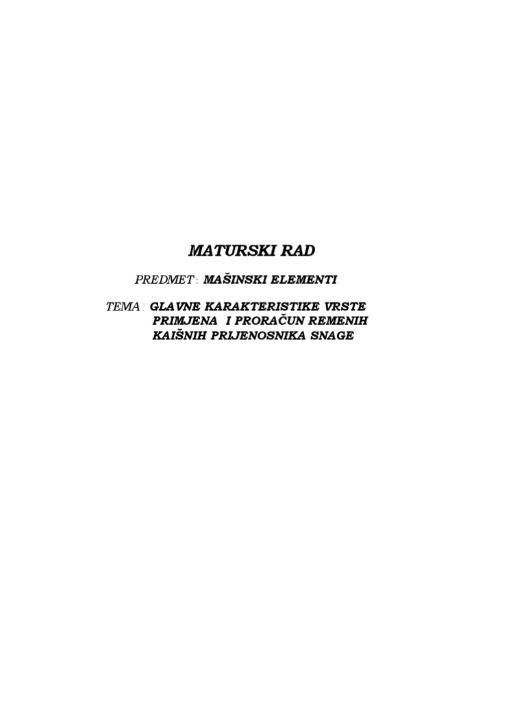 Maturski Rad | PDF