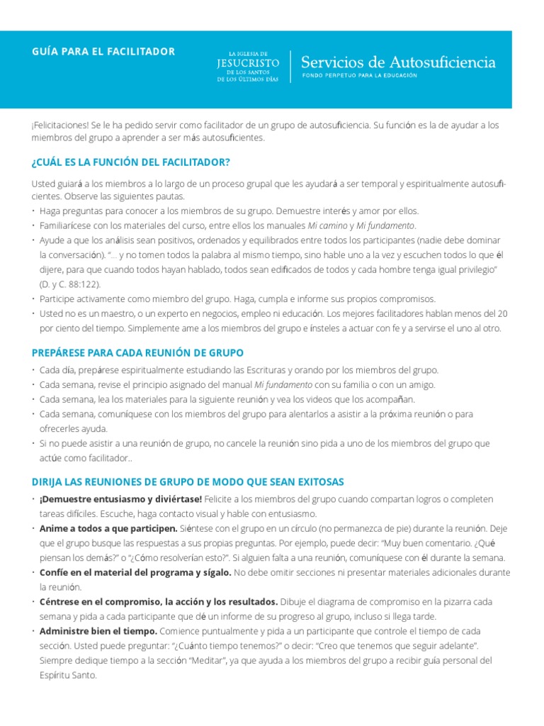 Facilitator Guide Spanish Final | PDF