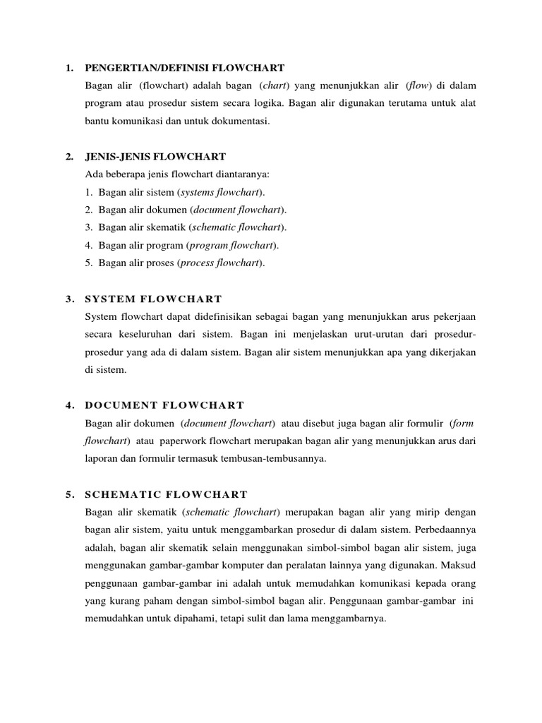 Pengertian/Definisi Flowchart: Flowchart) Atau Paperwork Flowchart ...