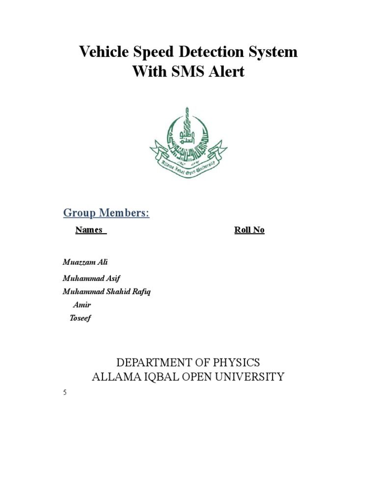 Vehicle Speed Detection with SMS Alerts | PDF | Microcontroller ...