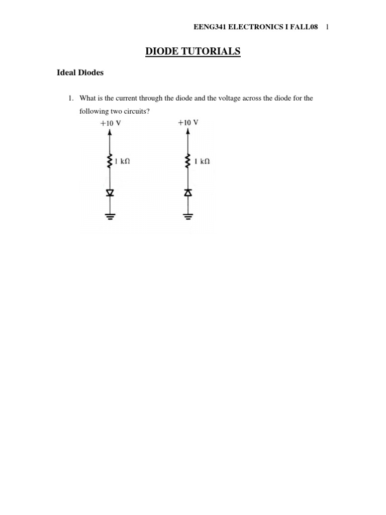 Diode Tutorials | PDF | Rectifier | Diode