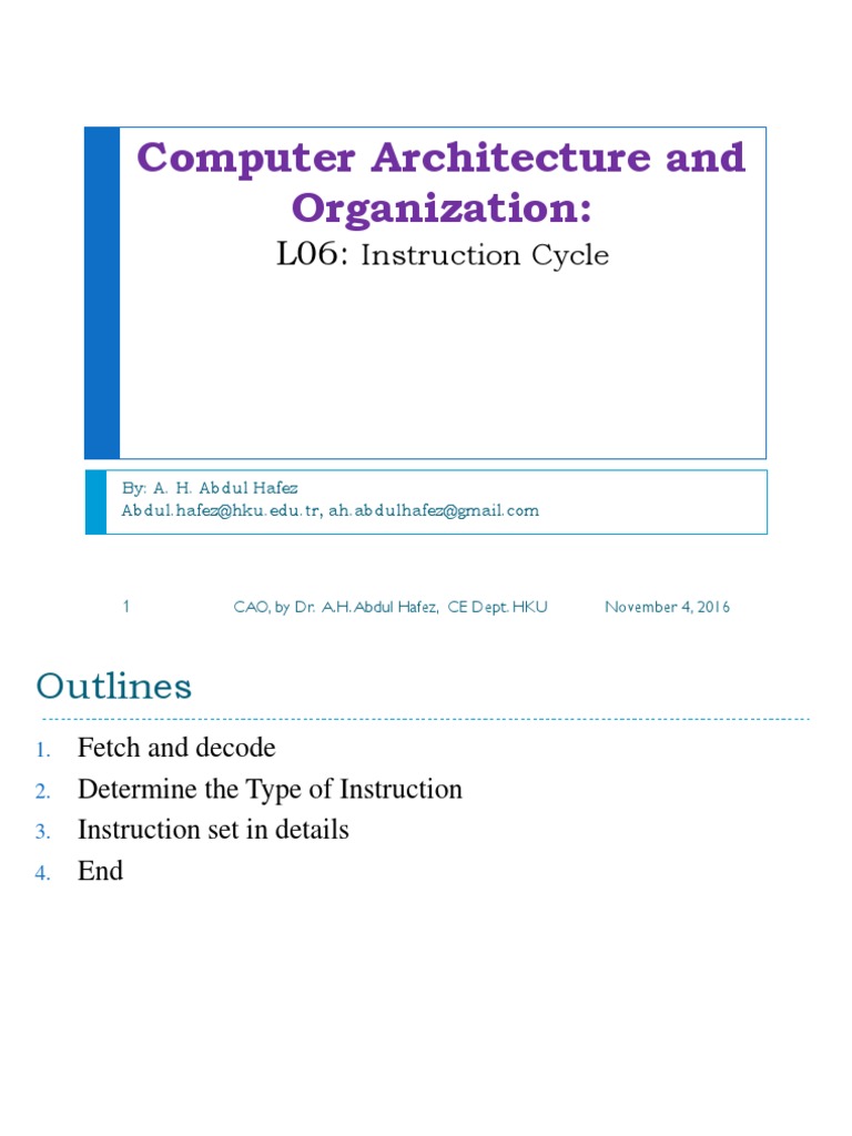 Instruction Cycle in Computer Architecture | PDF | Input/Output ...
