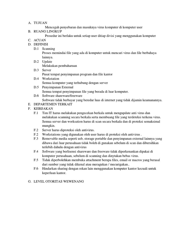 SOP Antivirus | PDF