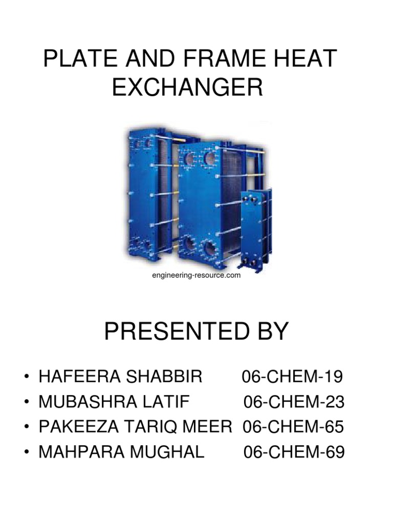 Plate and Frame Heat Exchanger Guide | PDF | Fluid Dynamics | Heat ...