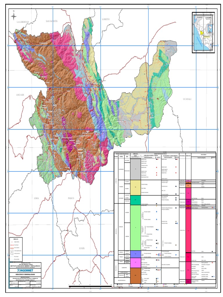 B038-Mapa Geologico Huanuco | PDF