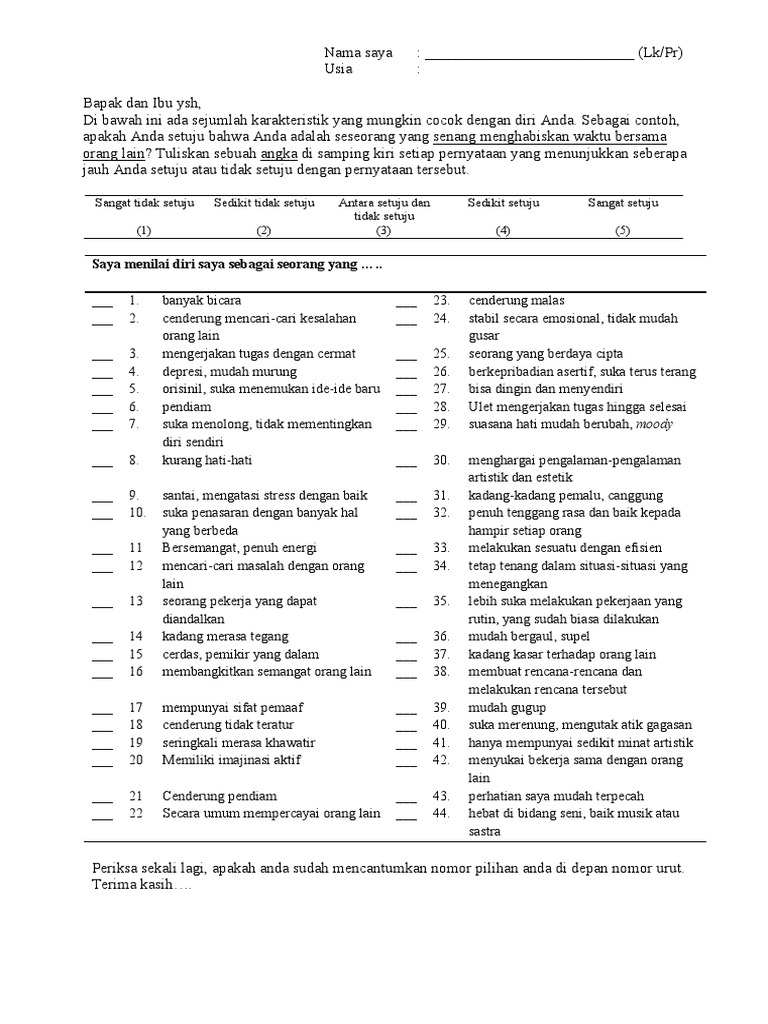 Sangat Tidak Setuju Sedikit Tidak Setuju Antara Setuju Dan Tidak Setuju ...