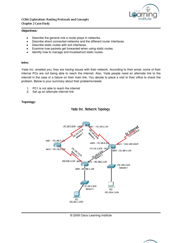 Chapter 2 Case Study | PDF | Routing | Router (Computing)