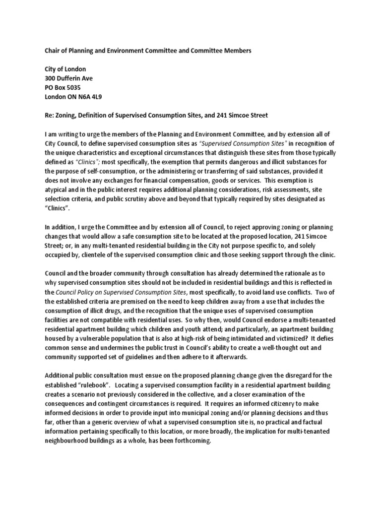 Letter To Planning Committee Re May 14 Zoning and Land Use Meeting ...