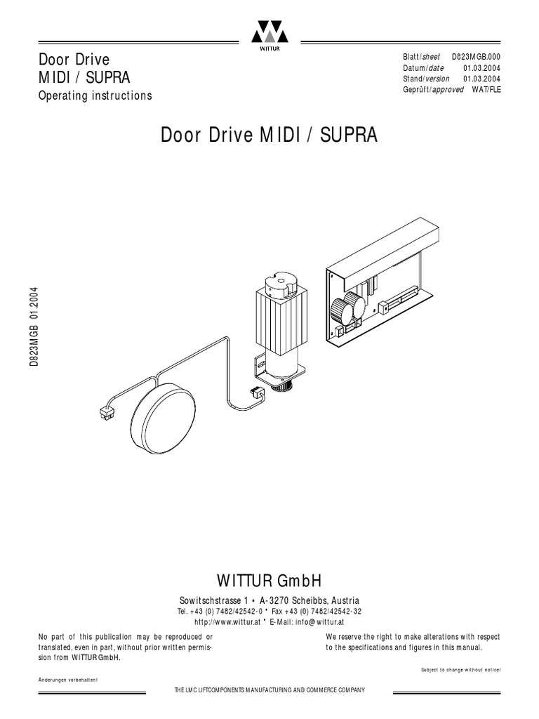 wittur door.pdf | Switch | Elevator