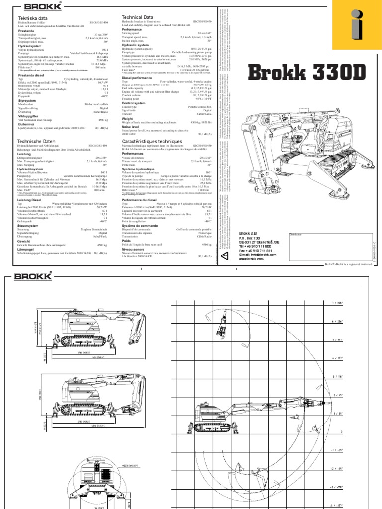 Brokk 330 D | PDF | Engines | Machines