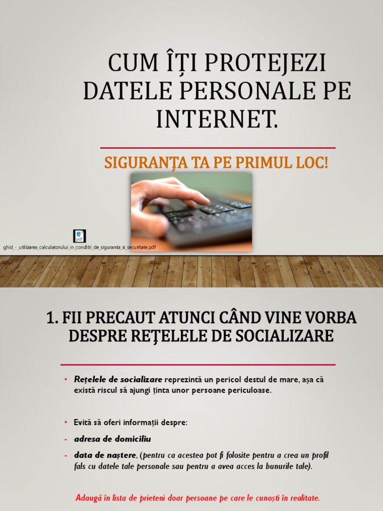 Cum Îți Protejezi Datele Personale Pe Internet.: Siguranța Ta Pe Primul ...