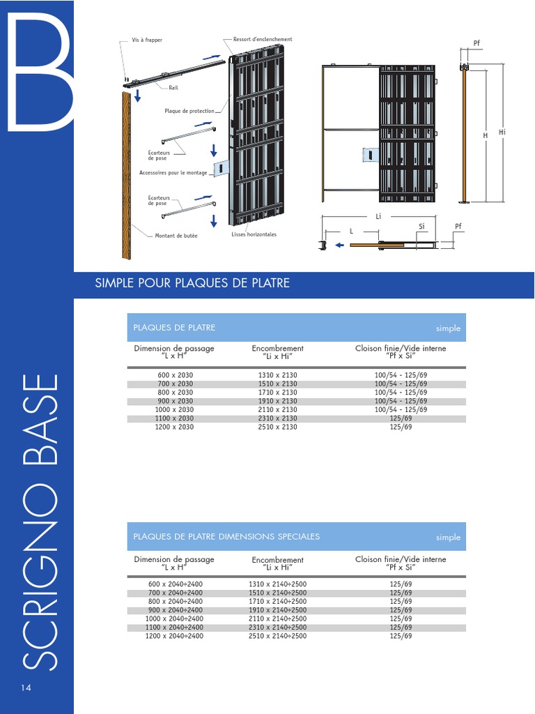 Dimensions et Accessoires Plaques Plâtre | PDF